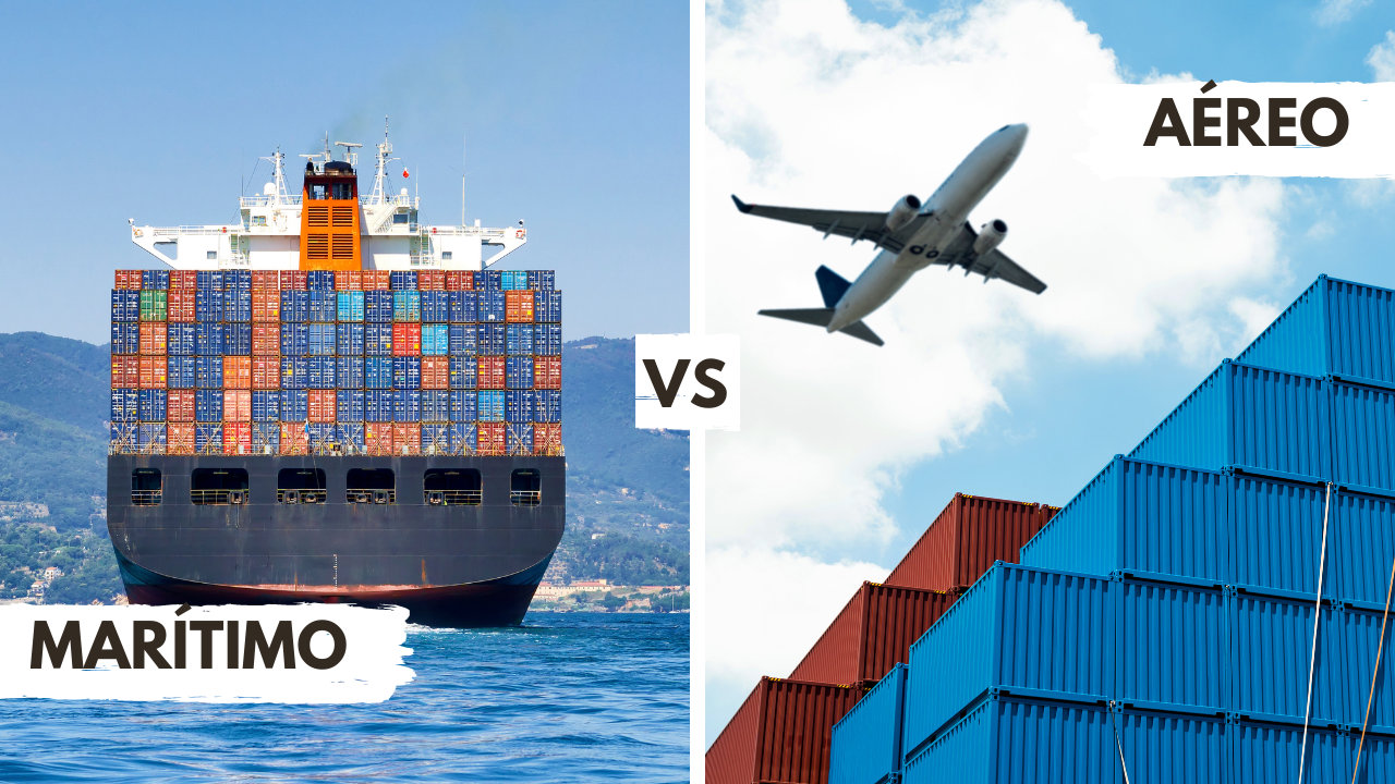 Transporte marítimo vs transporte aéreo